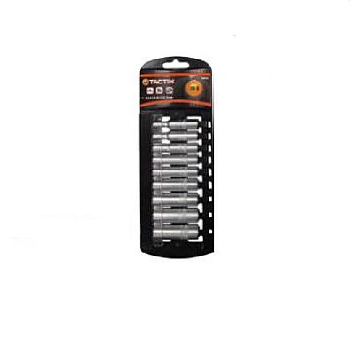TACTIX - ΚΑΡΥΔΑΚΙΑ 1/4 inch ΜΑΚΡΙΑ CR-V ΕΞΑΓΩΝΑ ΣΕΤ 9τεμ. ΣΕ ΒΑΣΗ (365123)