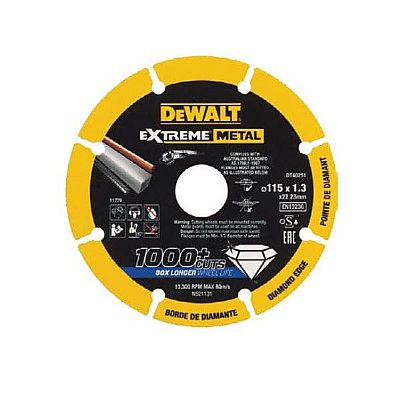 DEWALT - DT40251 ΔΙΑΜΑΝΤΟΔΙΣΚΟΙ ΚΟΠΗΣ ΜΕΤΑΛΛΟΥ EXTREME ΓΩΝΙΑΚΩΝ ΤΡΟΧΩΝ