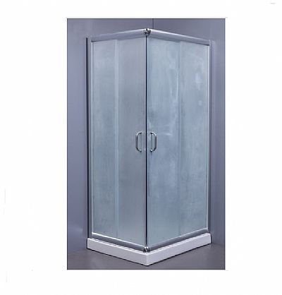 GLORIA PARAL ΜΑΤ ΚΑΜΠΙΝΑ ΤΕΤΡΑΓΩΝΗ ΜΕ ΜΑΤ ΓΥΑΛΙ ΣΚΕΤΗ 70x90x180 (80-8043)